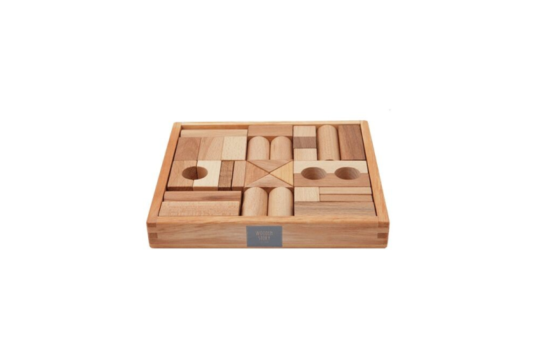 Natural blocks in tray – 30 pcs – Would Play and Learn PH